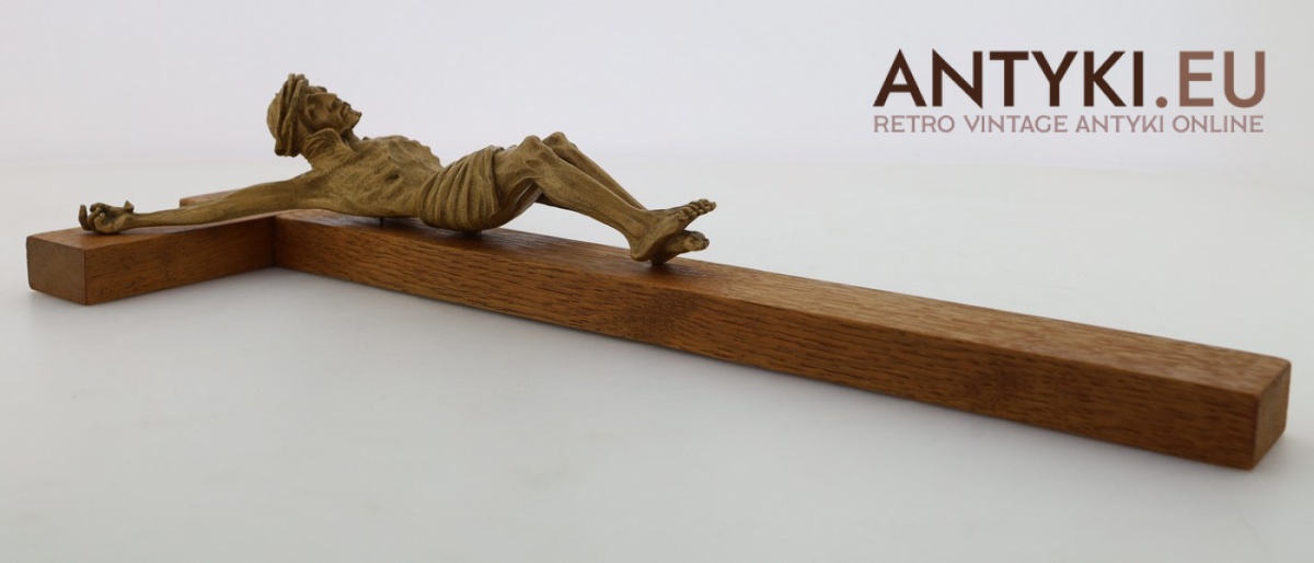 XL! Duży Krzyż Dębowy z Jezusem Chrystusem – Designerski Element w ...